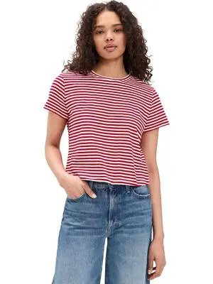 Madewell Boxy Crop Tee - Festival Red