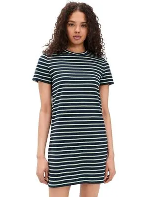 Madewell Knit T-shirt Mini Dress - Dark Navy Stripe
