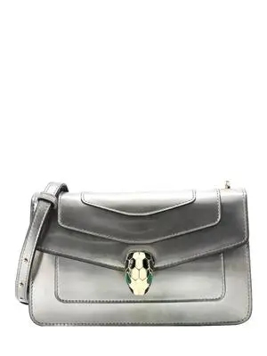 BVLGARI Serpenti Forever Leather Shoulder Bag - Metallic