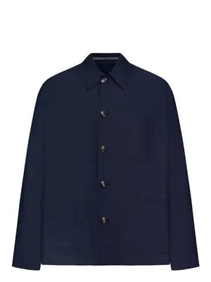 Giorgio Armani Buttoned Overshirt - Blue