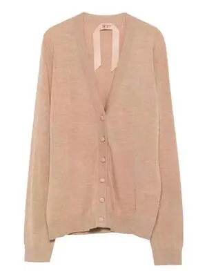 N°21 V-neck Cardigan - Neutrals