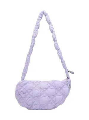 CARLYN Cozy Quilted Shoulder Bag - Purple
