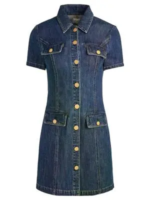 Alice + Olivia Buttoned Flap-pocket Dress - Blue