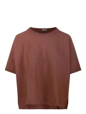 ROBERTO COLLINA Short-sleeve Crew-neck T-shirt - Brown