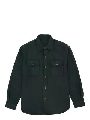 FORTELA Cpo Button-down Wool Overshirt - Green