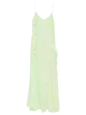 Blumarine Ruffled Dress - Green