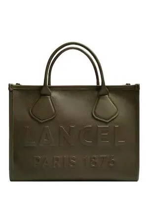 LANCEL Jour Zipped Leather Tote Bag - Green