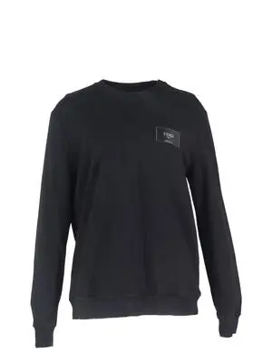 Fendi Crew-neck Sweatshirt With Logo Detail - Black