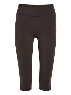 LITERARY SPORT Lena Stretch-jersey Capri Leggings - Brown
