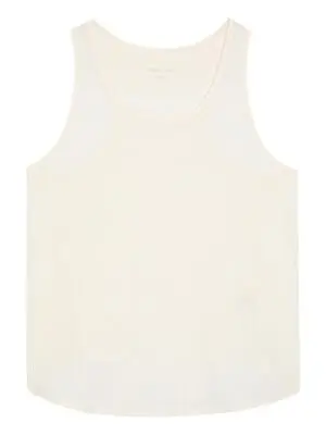 LITERARY SPORT Leni Perforated Stretch-jersey Tank Top - White