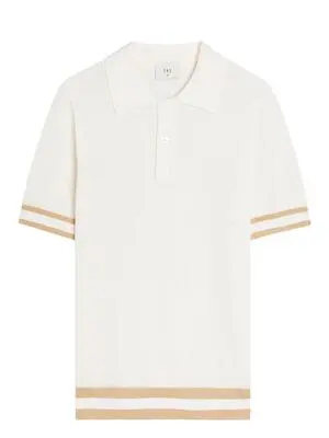 CHE Quinn Open-knit Polo Shirt - White