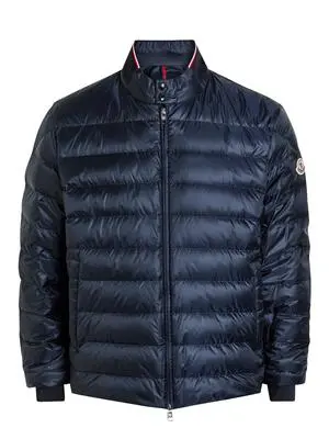 Moncler Rigel Biker Quilted Nylon Jacket Navy