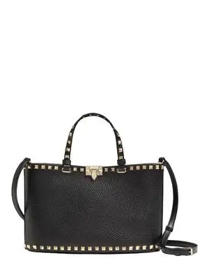 Valentino Garavani Rockstud Small Shopping Bag - Black