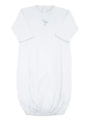 CUCLIE Baby Gown - White & Blue