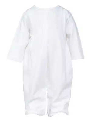 CUCLIE Layette Long Sleeve One-piece - White