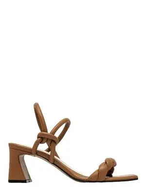 ALTA Livia Braided Leather Sandals - Brown