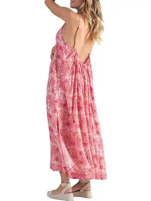 CACHE COEUR Soleil Maternity And Nursing Long Dress - Coral