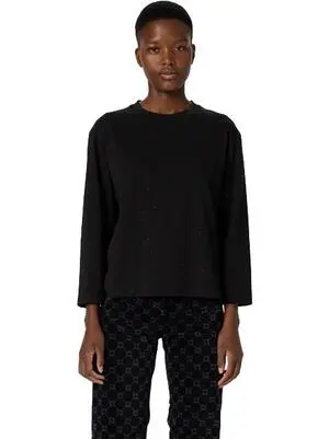 Gerard Darel Hermine Long Sleeve Top - Black
