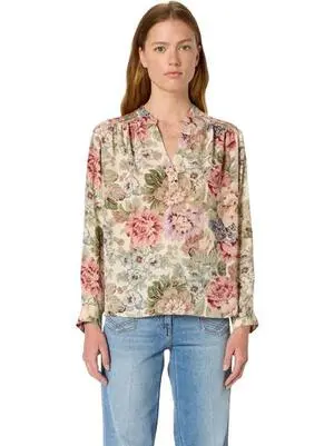 Gerard Darel Armande Floral Print Blouse - Natural