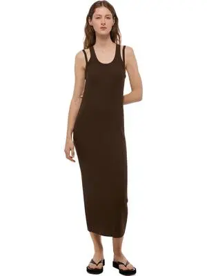 Helmut Lang Racer Strap Maxi Dress - Bistre