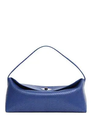 Christopher Esber Doba Quartz Turnlock Serpent Shoulder Bag Blue