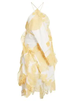 CHRISTOPHER ESBER Embroidered Handkerchief Envelope Scarf Dress
