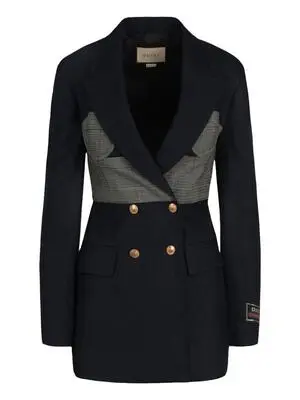 Gucci Double-breasted Corset Blazer - Navy Blue