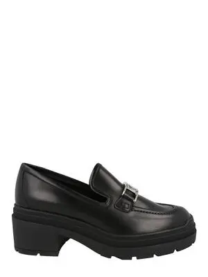 FERRAGAMO Ridley 40 Leather Loafers - Black