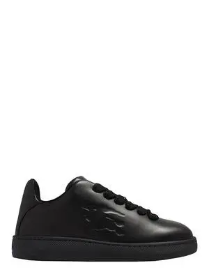 Burberry Leather Box Sneakers - Black