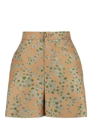 Gucci Metallic Lead Motif Shorts - Brown