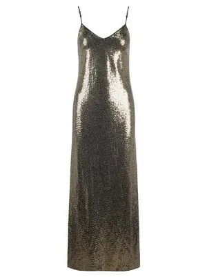 Gucci Sequin Sleeveless Cocktail Dress - Black Gold