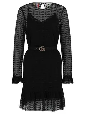 Gucci Lovelight Lace Shift Dress - Black