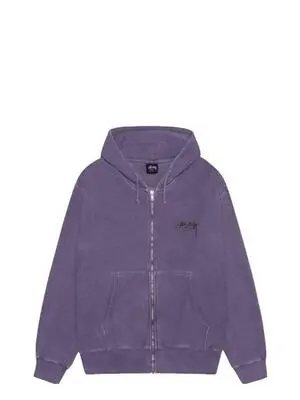 StÜssy Modern Age Pig Dyed Zip Hoodie - Grape