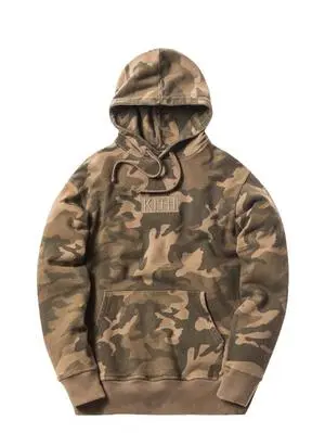 Kith Classic Logo Hoodie - Woodland Camo
