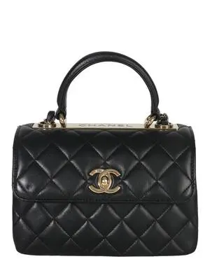 CHANEL Quilted Lambskin Mini Trendy CC Top Handle