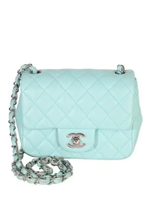 CHANEL Quilted Lambskin Mini Square Single Flap Bag