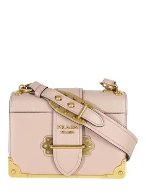 Prada City Calfskin Saffiano Cahier Bag - Beige