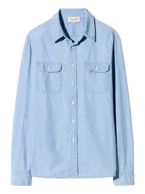 NILI LOTAN Davina Denim Shirt - Indigo Chambray Wash