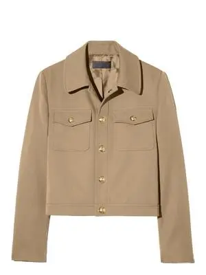 NILI LOTAN Edna Cropped Jacket - British Khaki