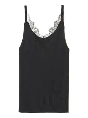 NILI LOTAN Aronia Silk Tank - Black