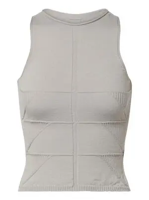 Rick Owens Temple Virgin Wool Tank Top - Grey