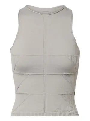 Rick Owens Temple Virgin Wool Tank Top - Grey