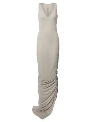 Rick Owens Gathered Jersey Maxi Dress - Grey