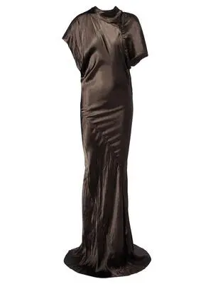 Rick Owens Seb Satin Gown - Brown