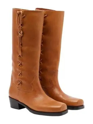 Paris Texas Roxanne Leather Knee-high Boots - Brown