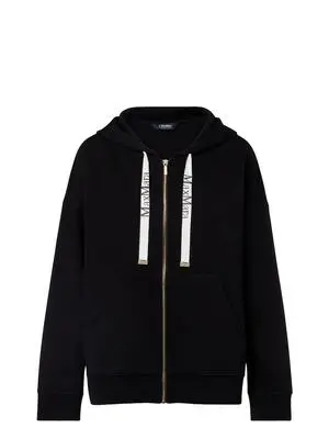 Max Mara Jour Cotton-blend Hoodie - Black