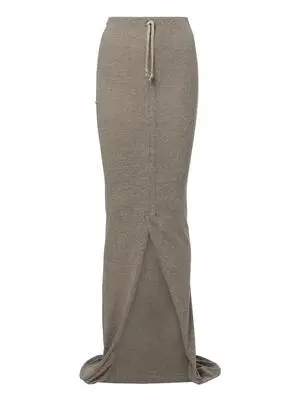 Rick Owens Cotton-blend Jersey Maxi Skirt - Grey