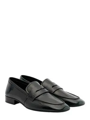 Dries Van Noten Patent Leather Penny Loafers - Black