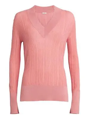 JOSEPH Silk-cotton Jardin Sweater - Pink