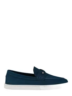 CHRISTIAN LOUBOUTIN Chambeliboat Leather Loafers Navy